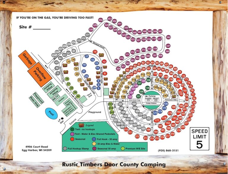 Rustic Timbers Door County | About the Campground